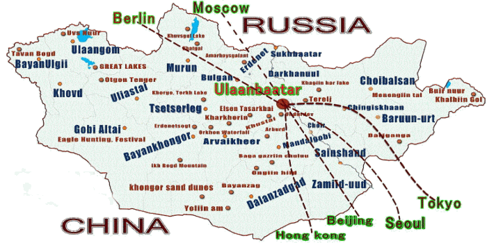 Yol Valley Mongolia Map